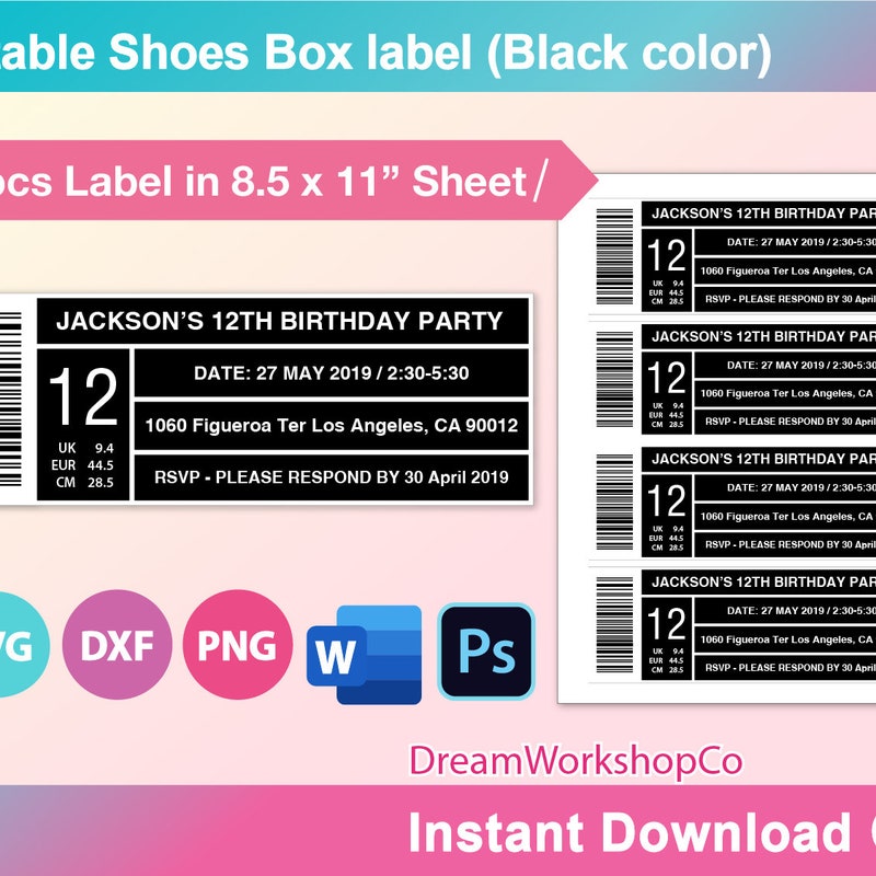 Shoe Invitations - Etsy