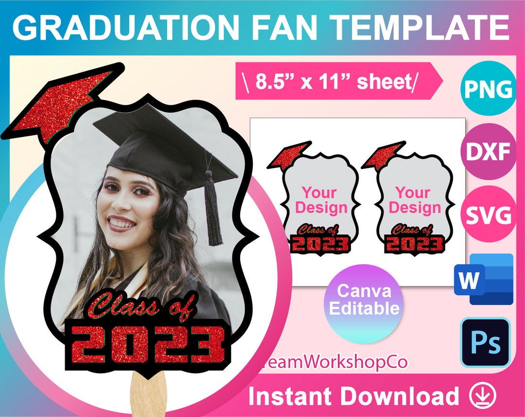 Red Color Graduation Fan Template, Scroll Fan Template, PSD, SVG, DXF ...