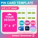 Enamel Pin Display Card Template, Keychain Display Card Template, SVG ...