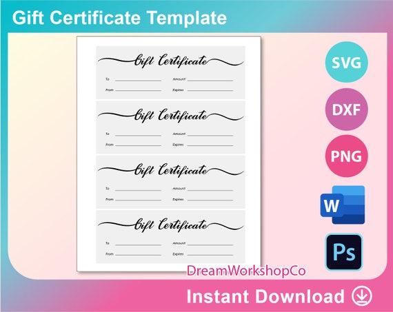 Ms Word Gift Certificate Template