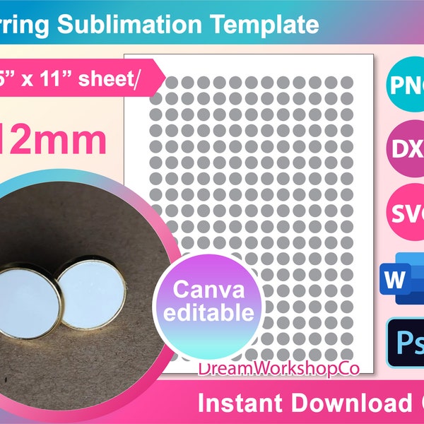 12mm Circle Template - Etsy