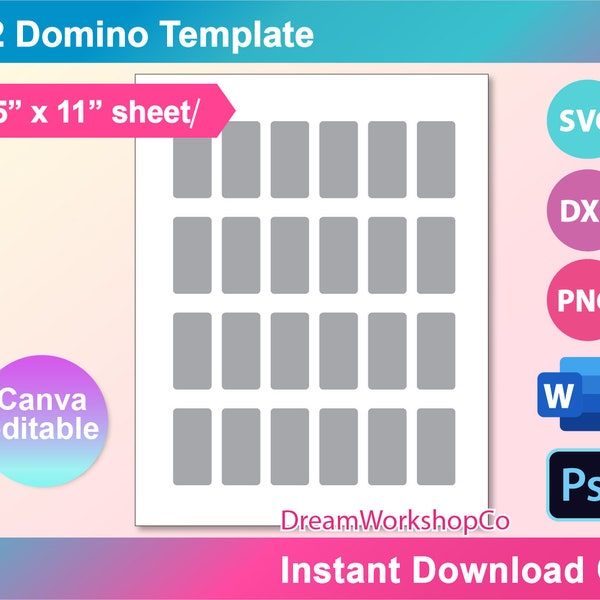 Domino Template - Etsy