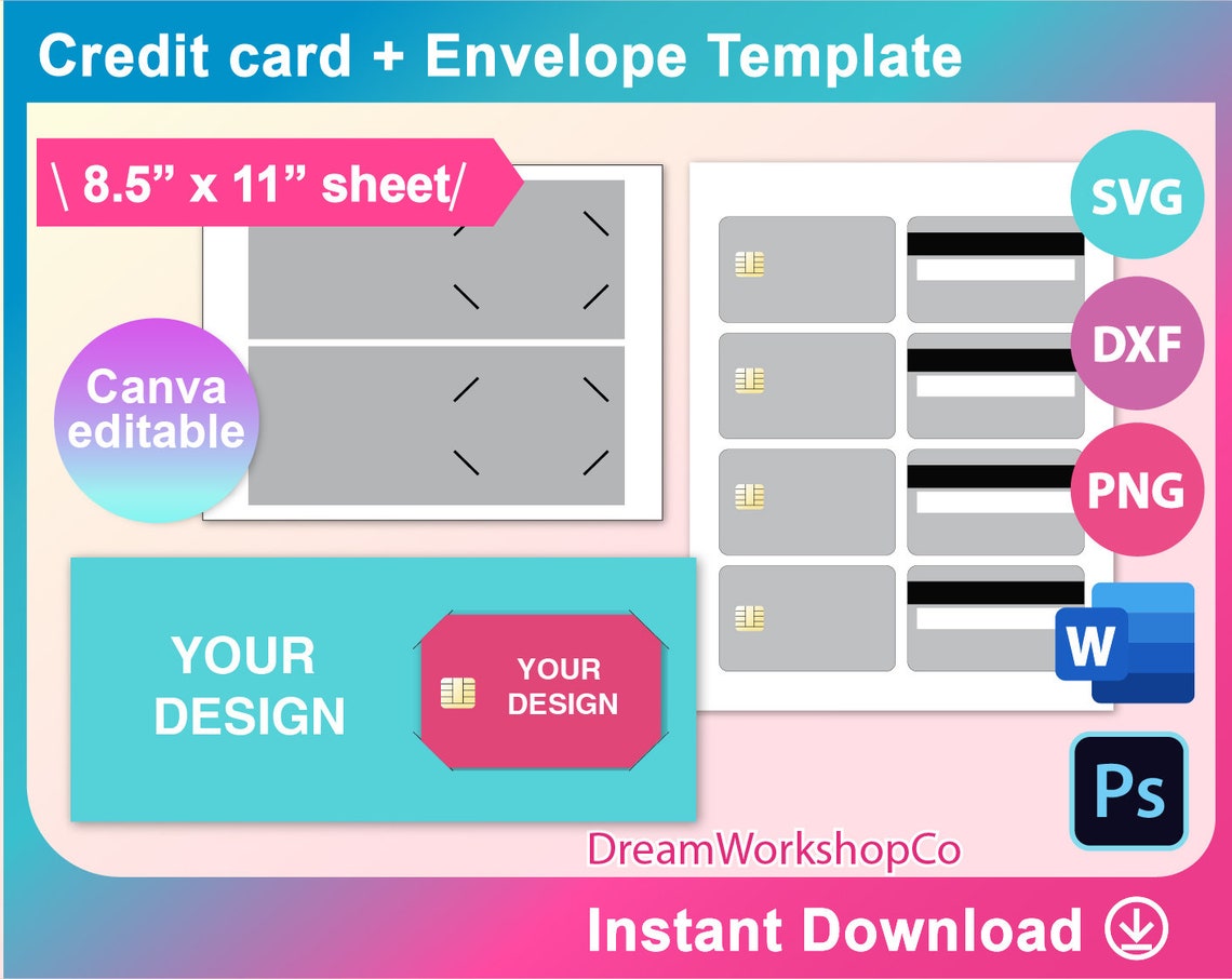 Credit Card Template, Credit Card Holder Template, Credit Card ...