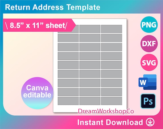 Return Address Label Template