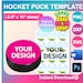Hockey Puck Sticker Template, SVG, DXF, Ms Word Docx, Canva, Png, Psd ...