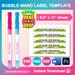Bubble Wands Label Template , Bubble Bottle Label Template Canva, SVG ...