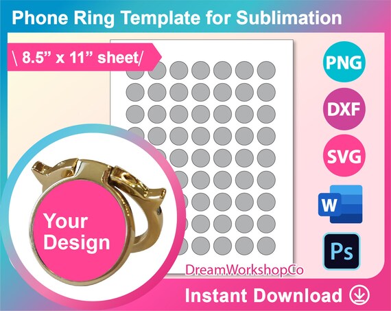 Phone Ring Sublimation Template Phone Ring Template Phone | Etsy
