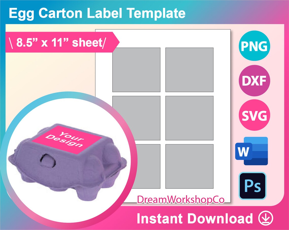 Egg Carton Labels Template - Ablebionics