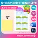 Modèle de note collante, SVG, DXF, Canva, Ms Word Docx, Png, Psd ...