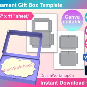 Ornament Box Template, Ornament Gift Box Template, Ceramic Ornament Box ...