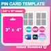 Enamel Pin Display Card Template, Keychain Display Card Template, SVG ...