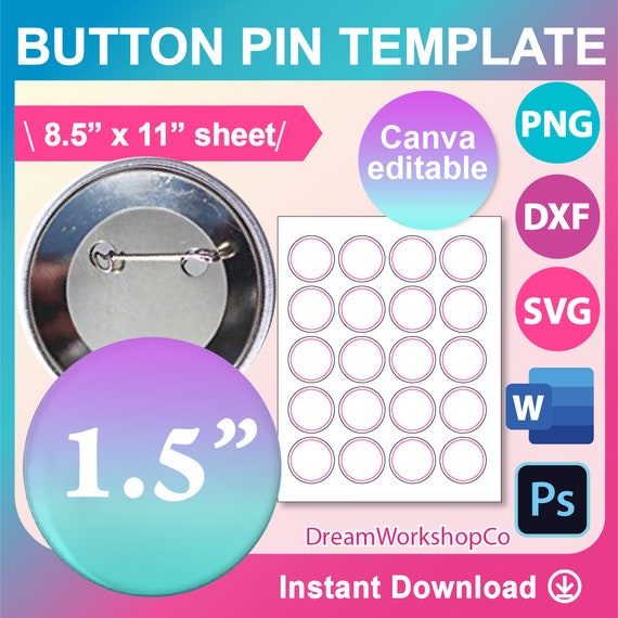 Button Making Template Microsoft Word