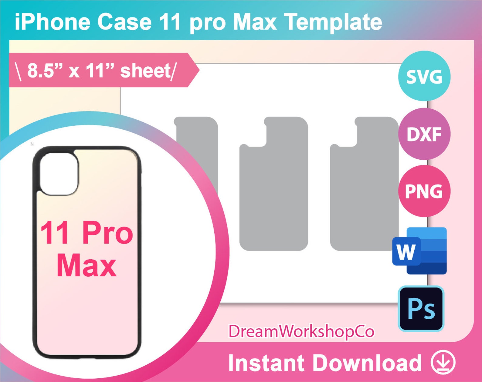Phone Case 11 Pro Max Template Phone Case Template for - Etsy
