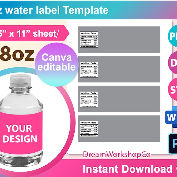 Water Bottle Svg - Etsy