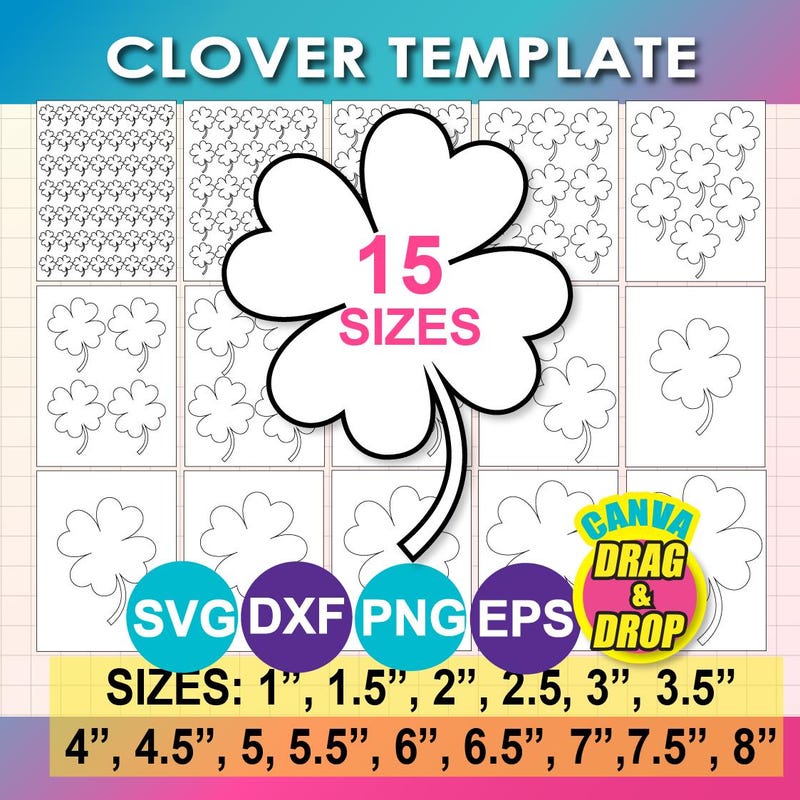 Clover Cut Out Template - Etsy