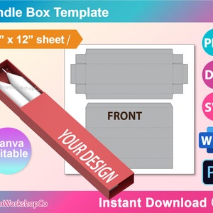 Candle Box Svg, Unscented Chandelier Candle Box Template, Pull Box Template, SVG, Canva, DXF ...