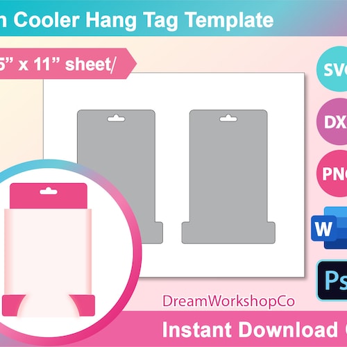 12oz Can Cooler Hang Tag Beer Cooler Tag Template Template - Etsy