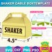 Shaker Gable Box Template, Box With Handle Template, Gift Box SVG ...