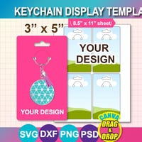 Keychain Display Card Template: DIY Card Holder (digital Download) - Etsy