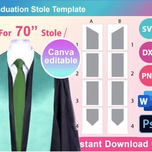 70 Stole Template Graduation Stole Template Stole - Etsy