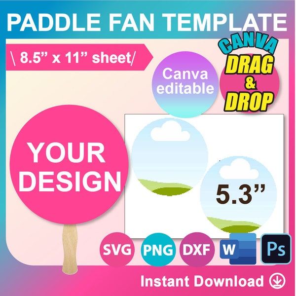 Paddle Fan - Etsy