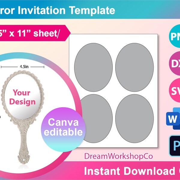 Mirror Invitation - Etsy