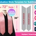 72" Stole Template, Graduation Stole Template, Stole Template SVG PSD ...