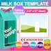Milk Box Template, Milk Carton Template, Window Box Template, SVG, DXF ...