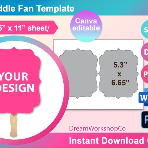 Scroll Fan Template PSD SVG DXF Ms Word Docx Canva Png - Etsy