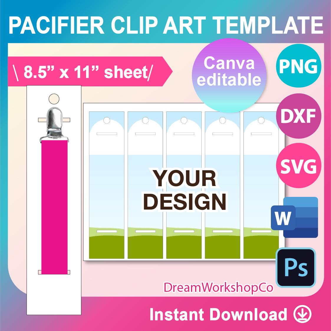 Pacifier Holder Display Template: Canva, SVG, PNG, DXF (digital ...