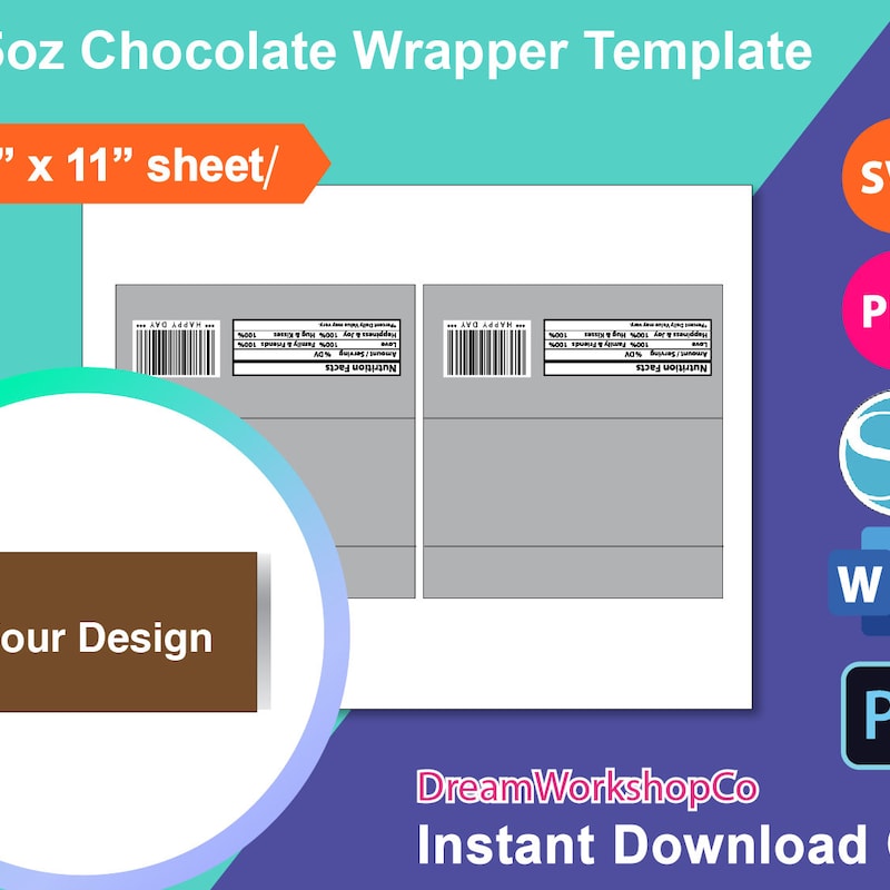 Chocolate Bar Wrapper Png - Etsy