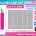 Pacifier Holder Display Template, Pacifier Display Template, Pacifier ...