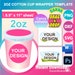 2oz Cotton Candy Tub Label Template: Canva, SVG, PNG (digital Download ...