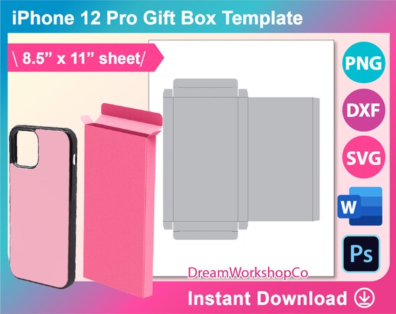 Phone Case Gift Box Template Phone Case 12 Pro Gift Box - Etsy