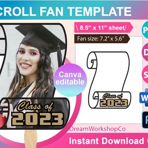 Scroll Fan Template, PSD, SVG, DXF, Ms Word Docx, Canva, Png, 8.5x11 ...