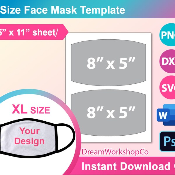 Face Mask Template - Etsy