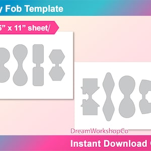 Key Fob Template, Leather Key Fob Template, Folded Key Fob Template ...