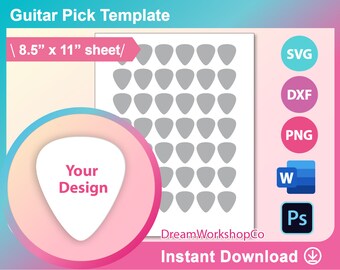 Guitar Pick Dxf - Etsy