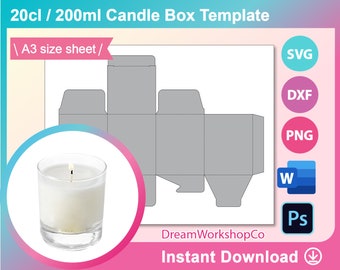 Candle Box Template | Etsy