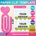 Jumbo Heart Paper Clip Svg, Heart Bookmark, Cut File, Paper Clip ...