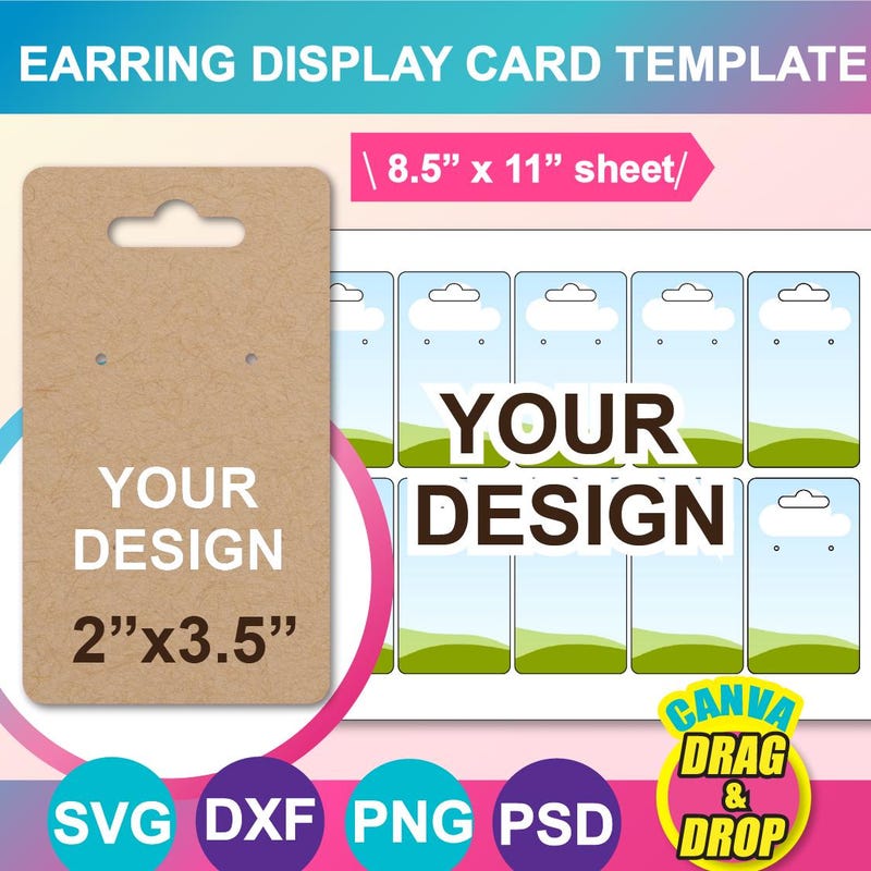 Printable Earrings Displays - Etsy