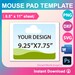 Rectangle Mouse Pad Template, Mouse Pad Sublimation Template, SVG, DXF ...