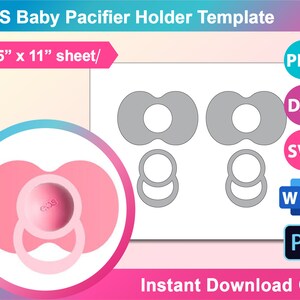 Pacifier Lip Balm Holder Template Baby Pacifier Lip Balm - Etsy