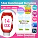 Condiment Label Template: Canva, SVG, Dxf, Png, Digital Download, 8 ...