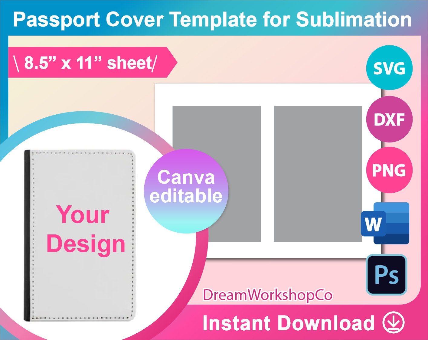 Passport Cover Template