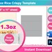 Rice Crispy Template Rice Crispy Blank Template SVG DXF Ms - Etsy