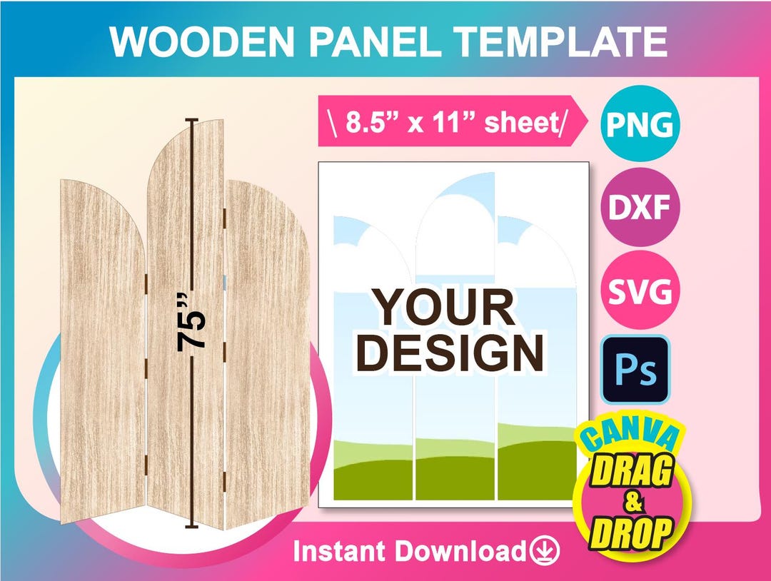 Arch Wooden Panel Template, Canva, Ms Word, PSD, PNG, SVG, Dxf, 8.5 X ...