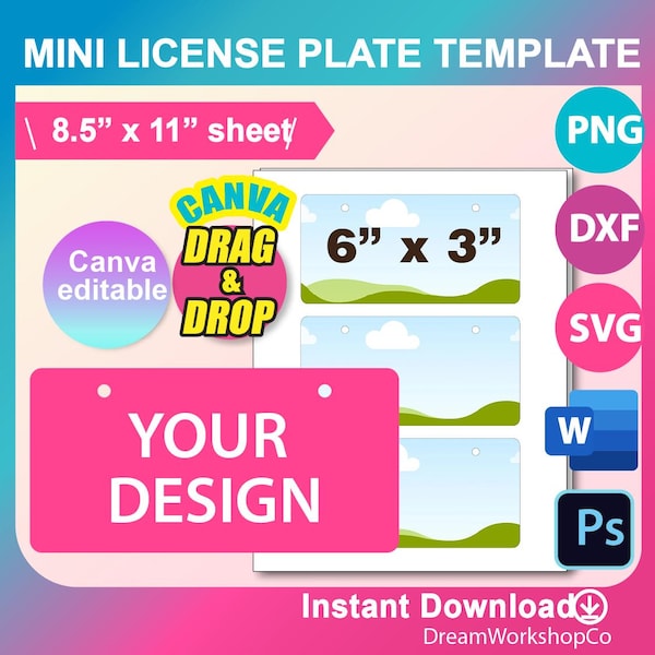 Mini License Plate - Etsy