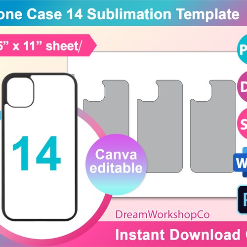 Phone Case 14 Template Phone Case Template for Sublimation - Etsy