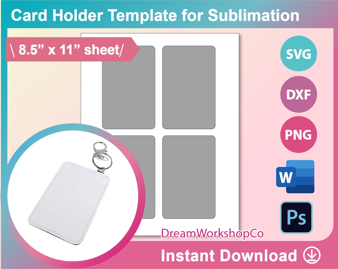 Card Holder Template Sublimation Template Bifold Wallet - Etsy